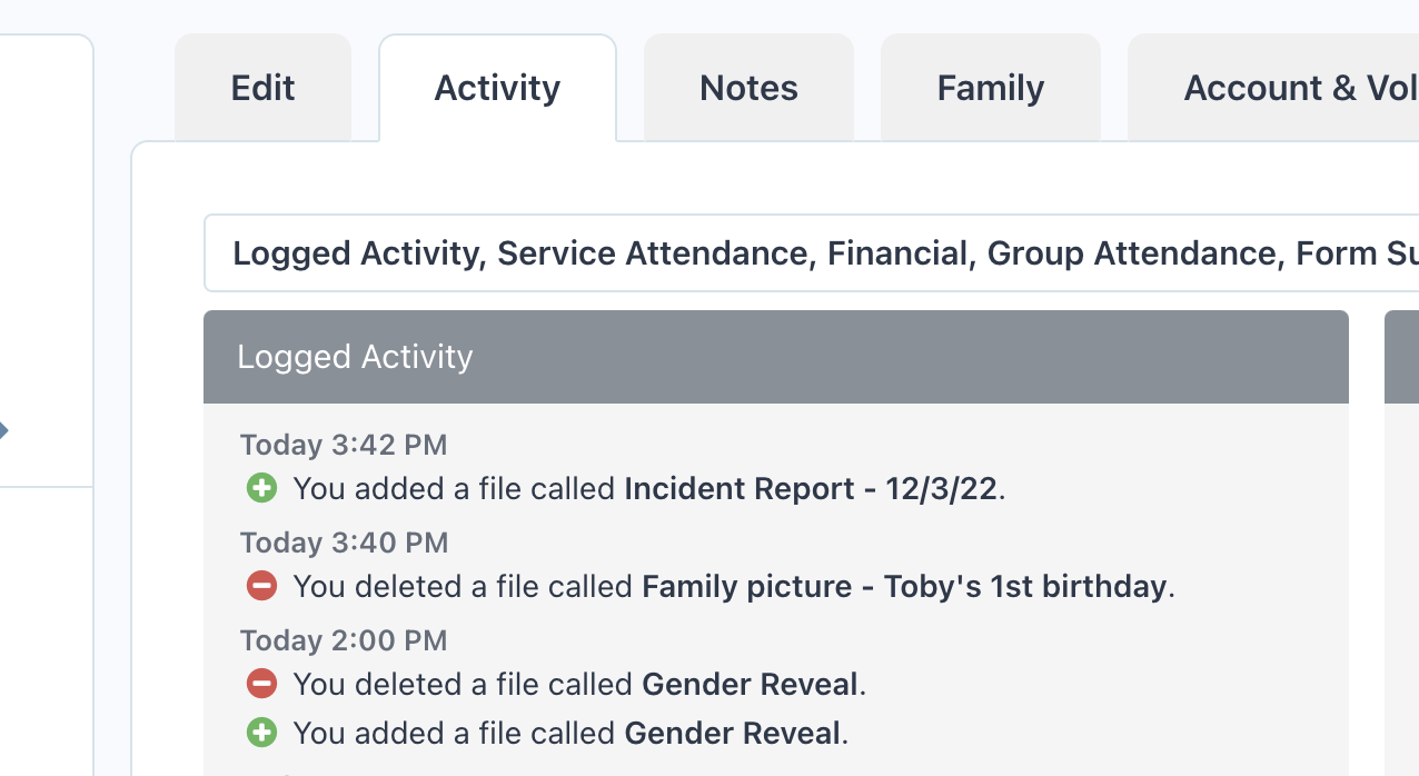 Adding Files to Profiles – Elvanto