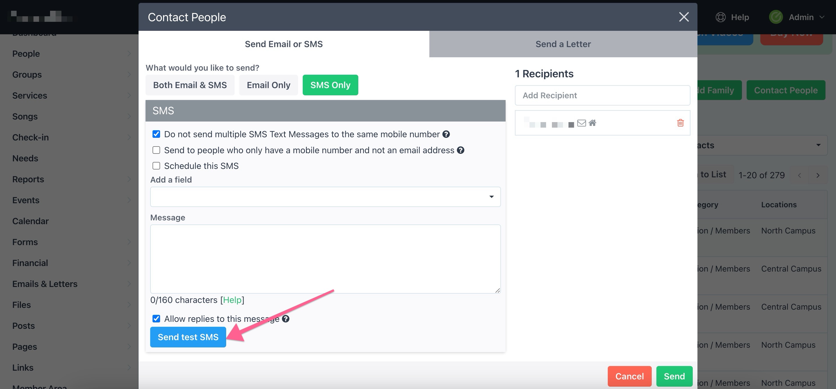How to Send a Test SMS – Elvanto