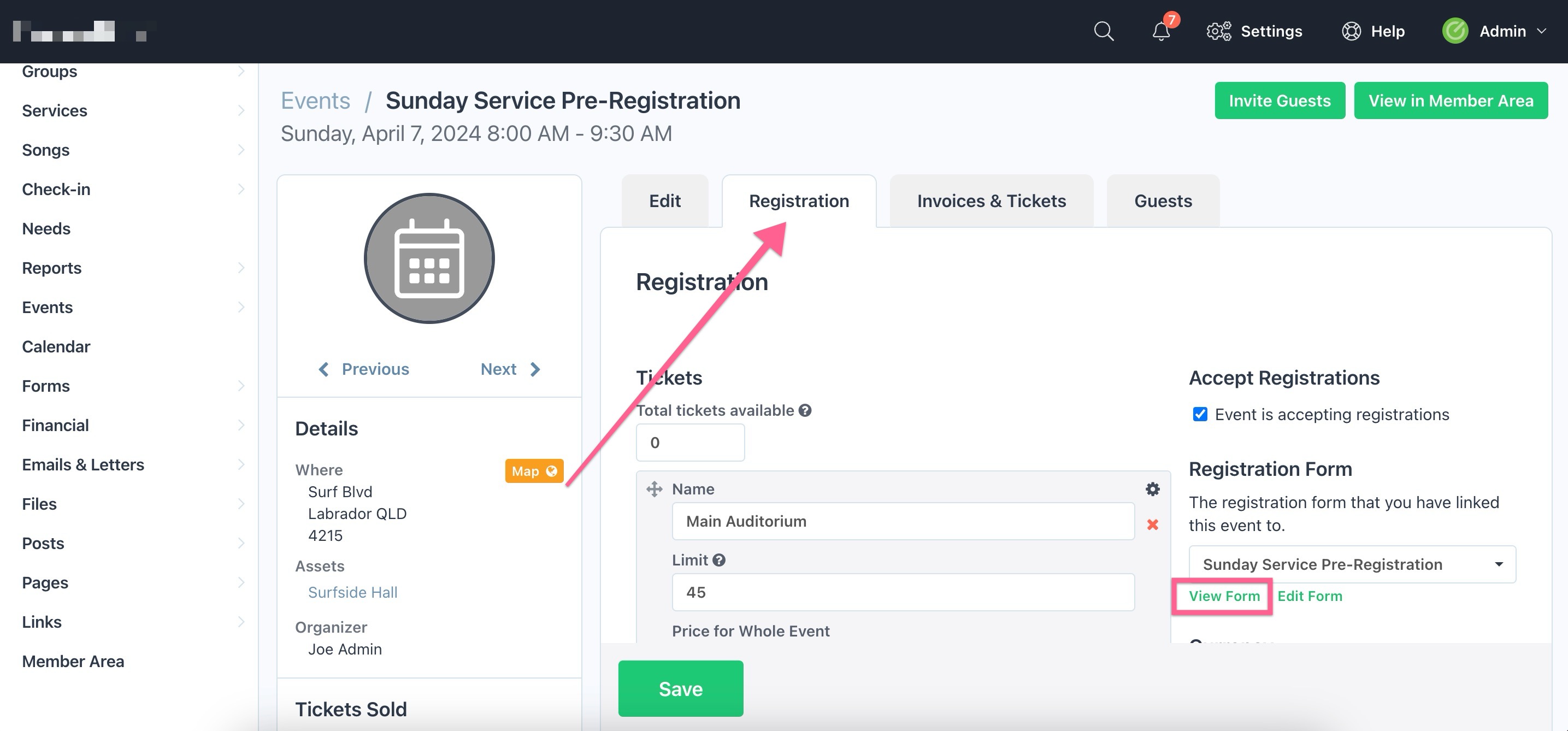 How to Share Your Event Registration – Elvanto