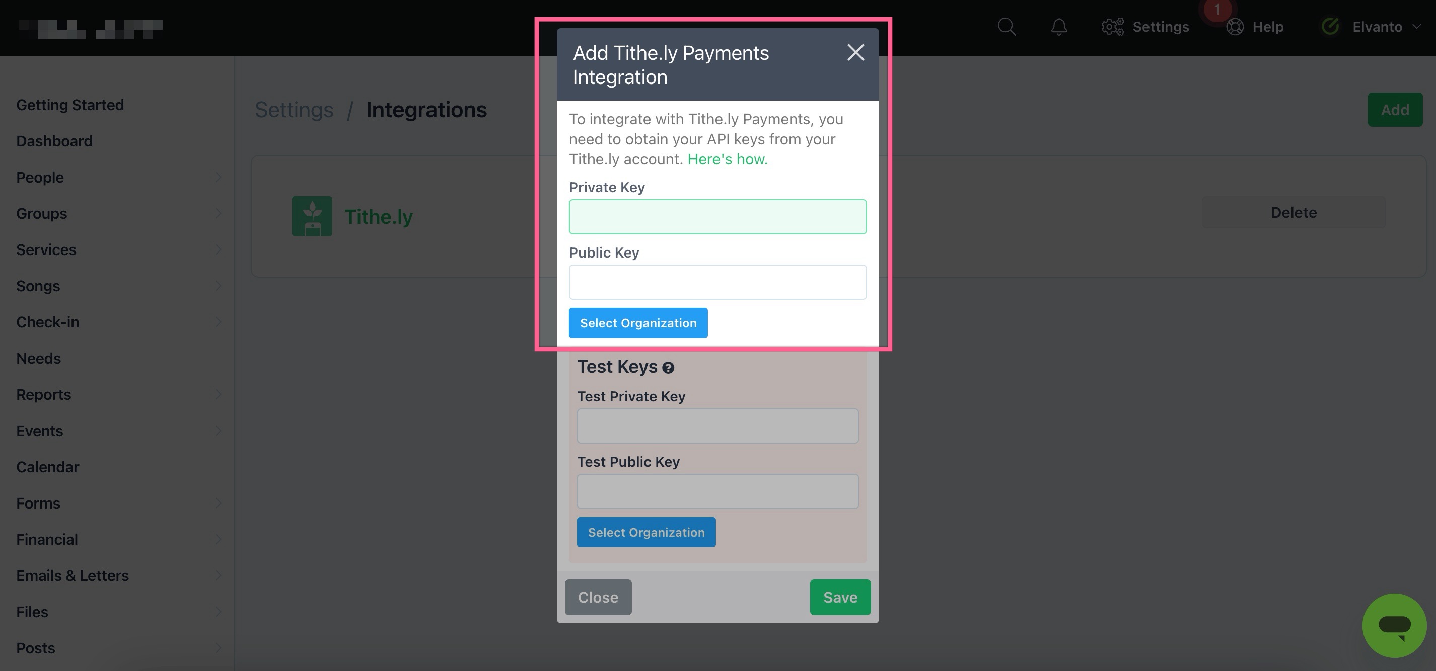 Setting Up Your Tithely Payment Gateway – Elvanto